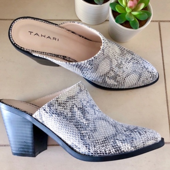 Tahari | Shoes | Nwot Tahari Snake Skin Clogs | Poshmark